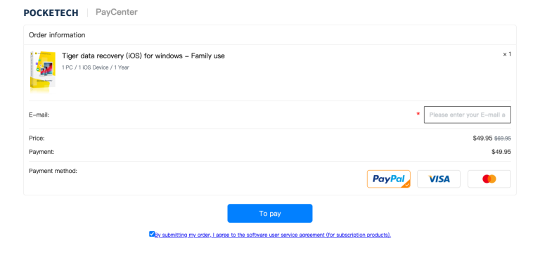 Tiger Data Recovery Payment Process: Infinite Data Solutions