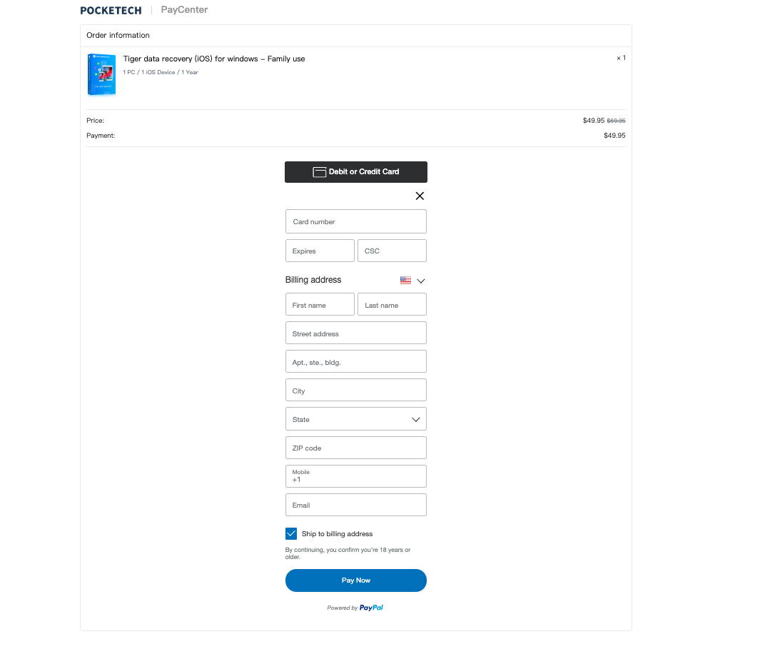 Tiger Data Recovery Payment Process: Infinite Data Solutions